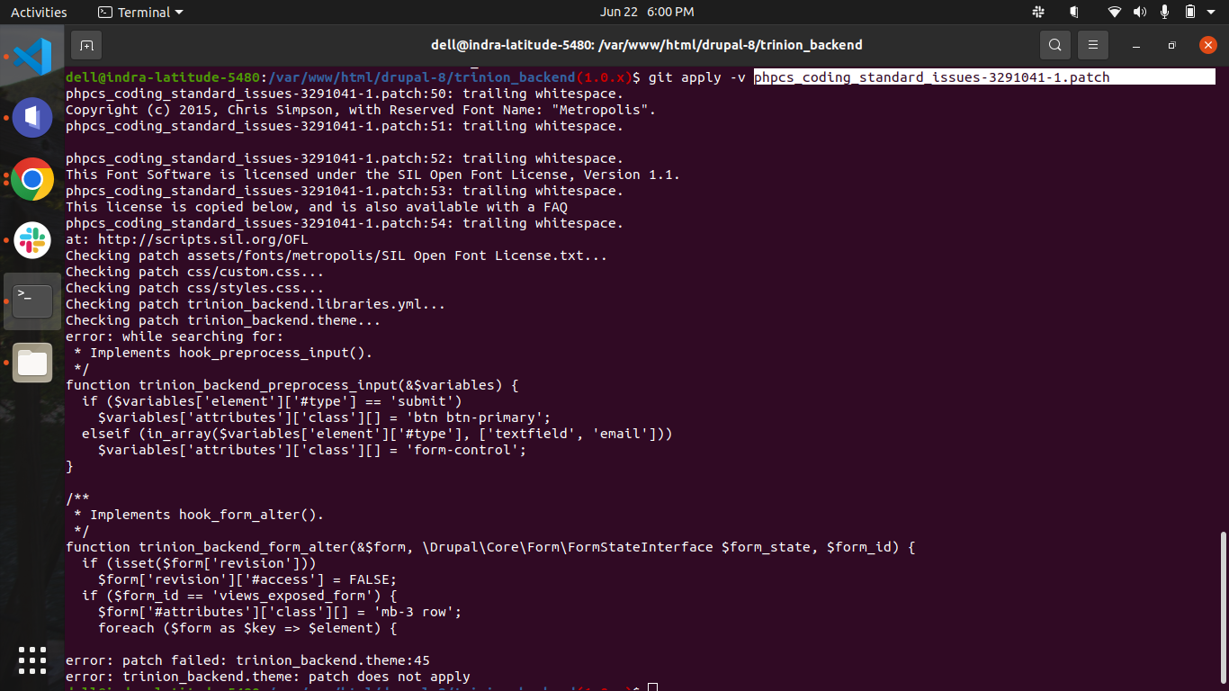 Coding Standard "phpcs --standard=Drupal" issue. [#3291041] | Drupal.org